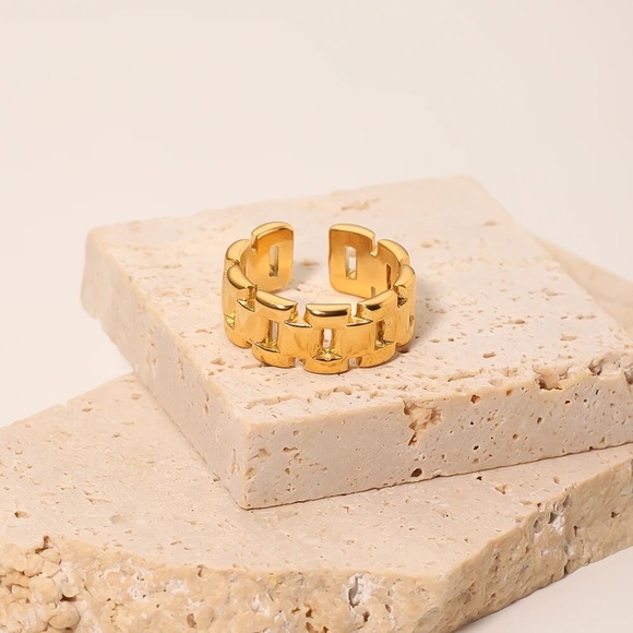 Jewelry | 222 High Quality Chunky Stainless Steel Strap Ring | Poshmark